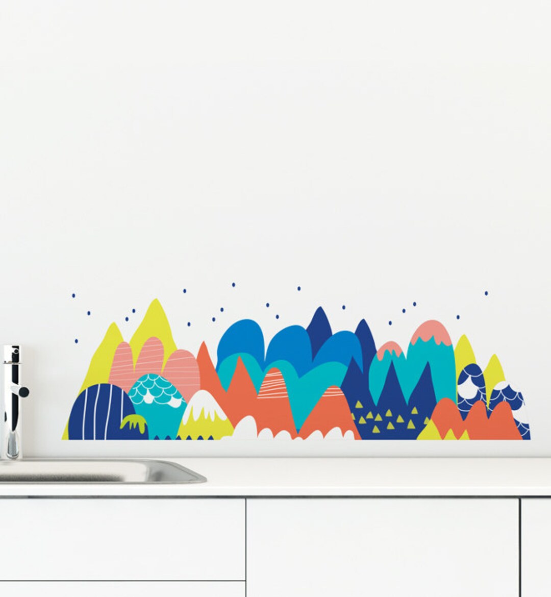 Melting Mountains Wall Sticker Decal | Kids Wall Stickers, Animals Wall ...