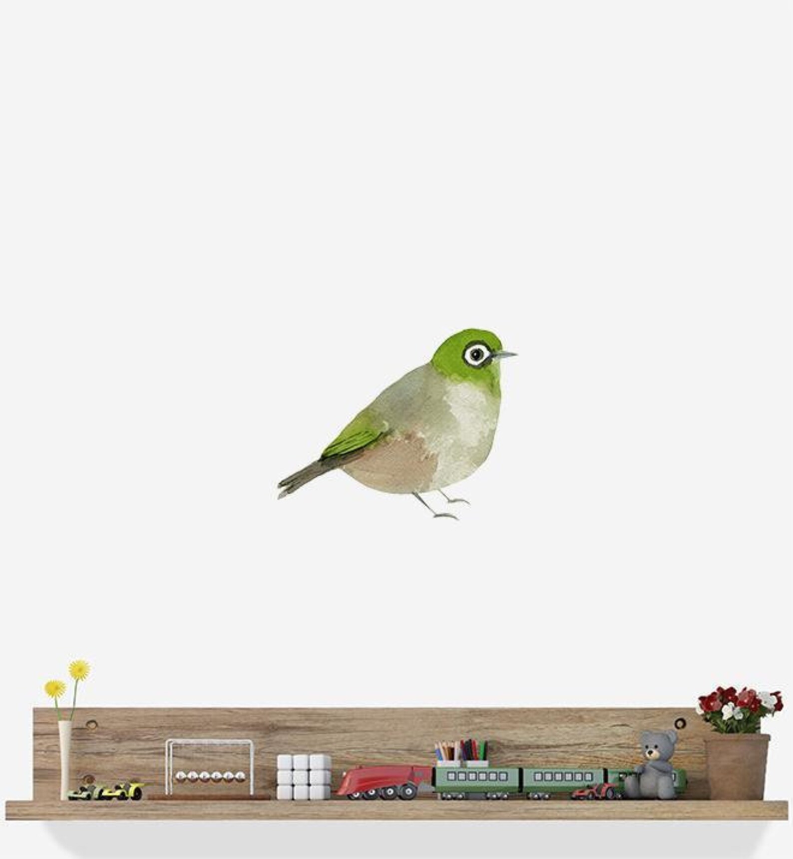 Silver Eye Bird Wall Sticker Decal | Dogs and Pets Wall Stickers, Wall ...