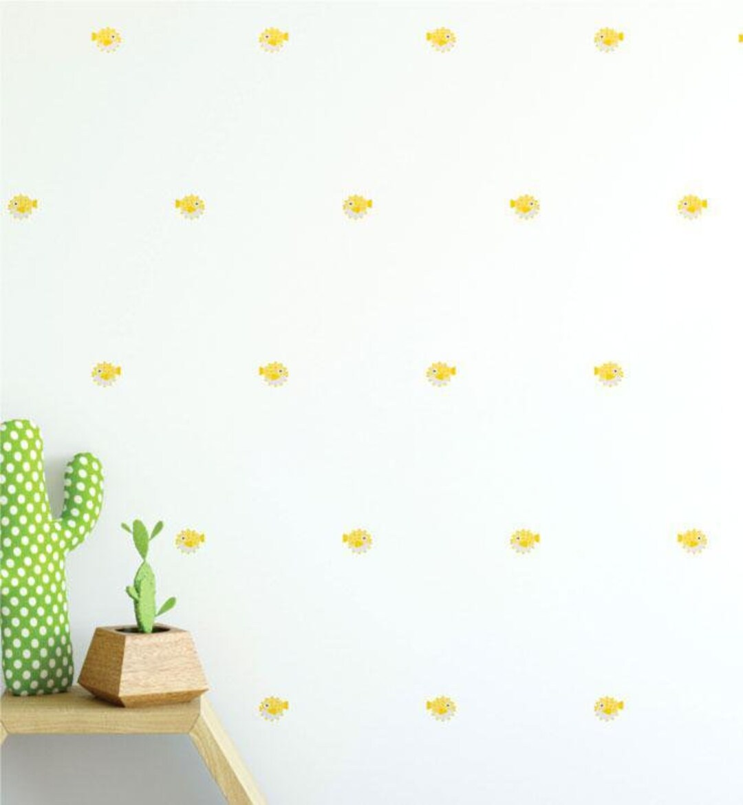 Puffer Fish Pattern (collection of 24) Wall Sticker Decal | Pattern ...