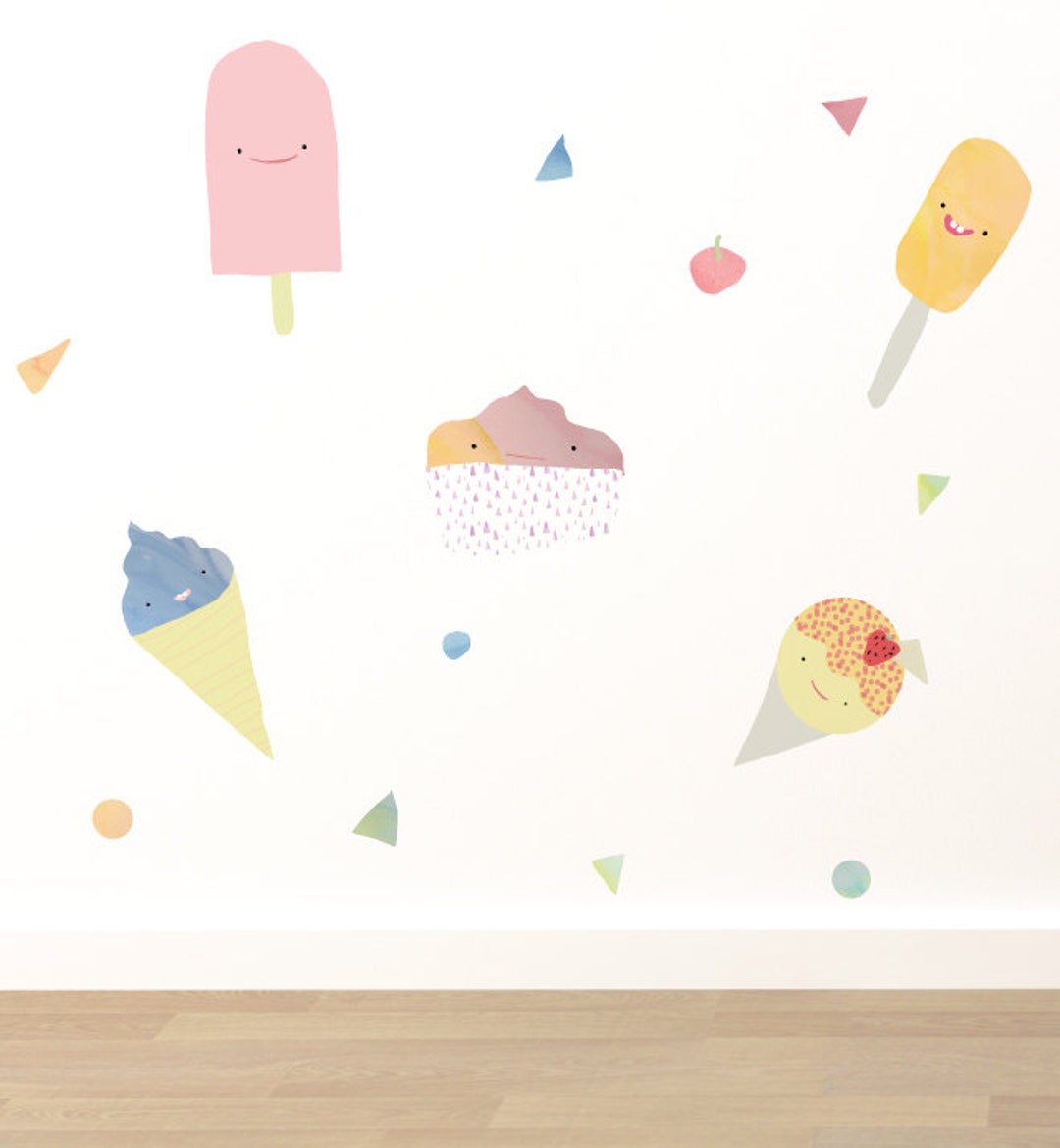 Ice Cream Dream Wall Sticker Decal | Pattern, Wall Art, Girls Room ...