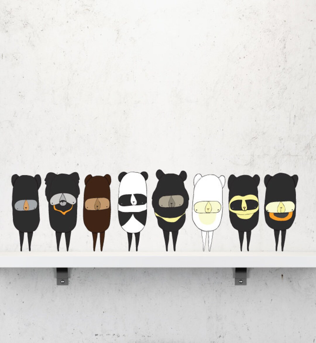 Eight in the Wild Animals Wall Sticker Decal | Kids Wall Stickers ...