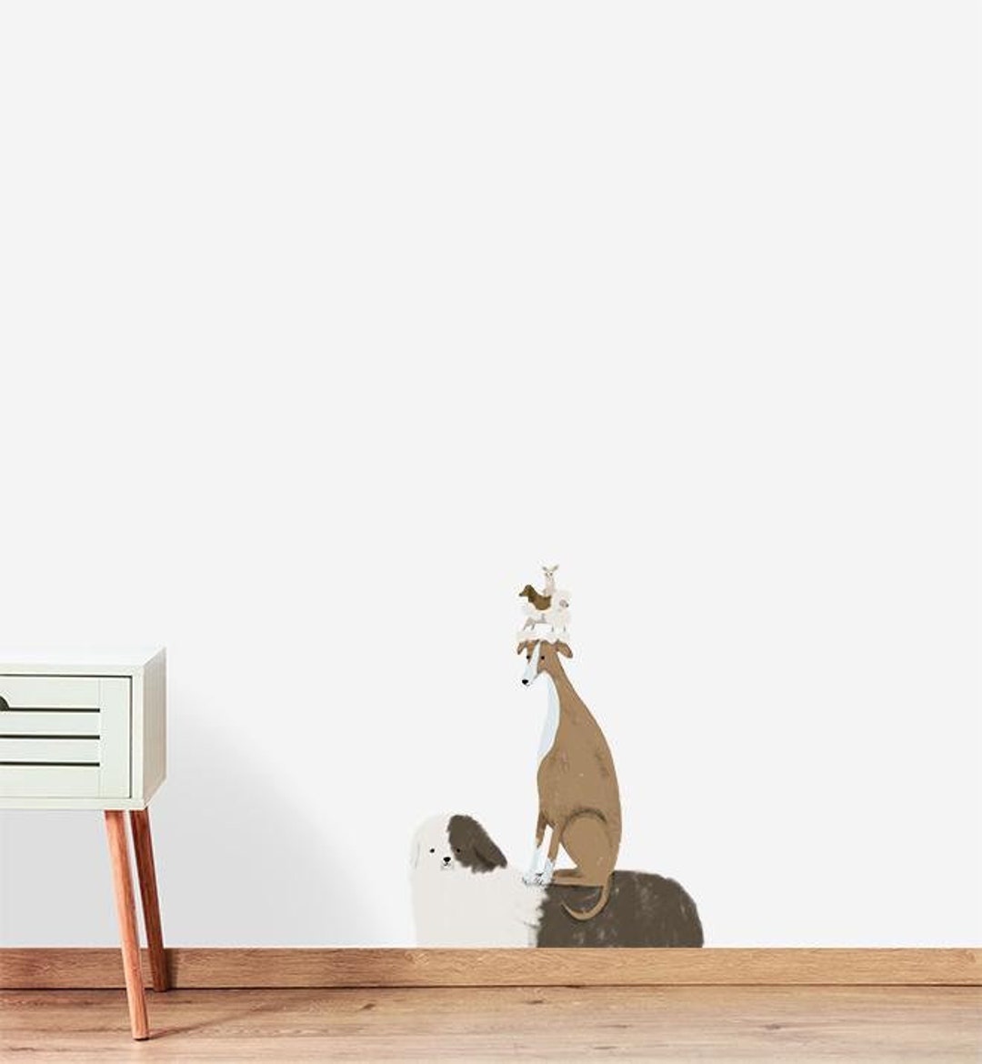 Stacked Dogs Wall Sticker Decal | Dogs and Pets Wall Stickers, Wall Art ...