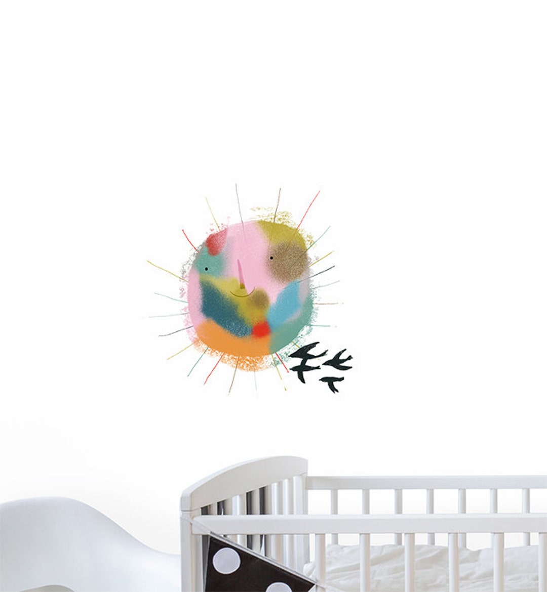 Colourful Smiling Sun Wall Sticker Decal | Nursery Wall Stickers ...