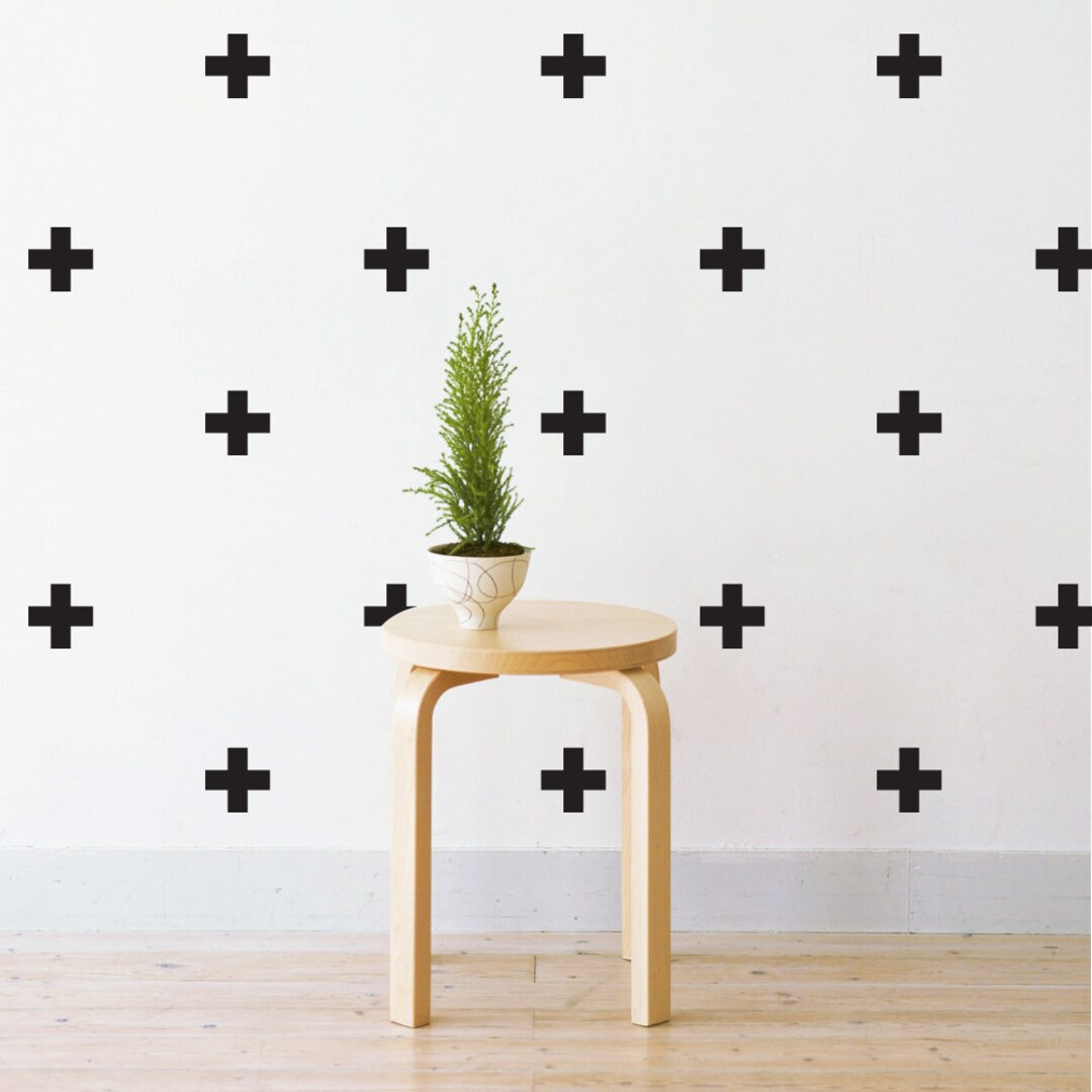 Mini Crosses (set of 36) Wall Sticker Decal | Pattern, Wall Art, Girls ...