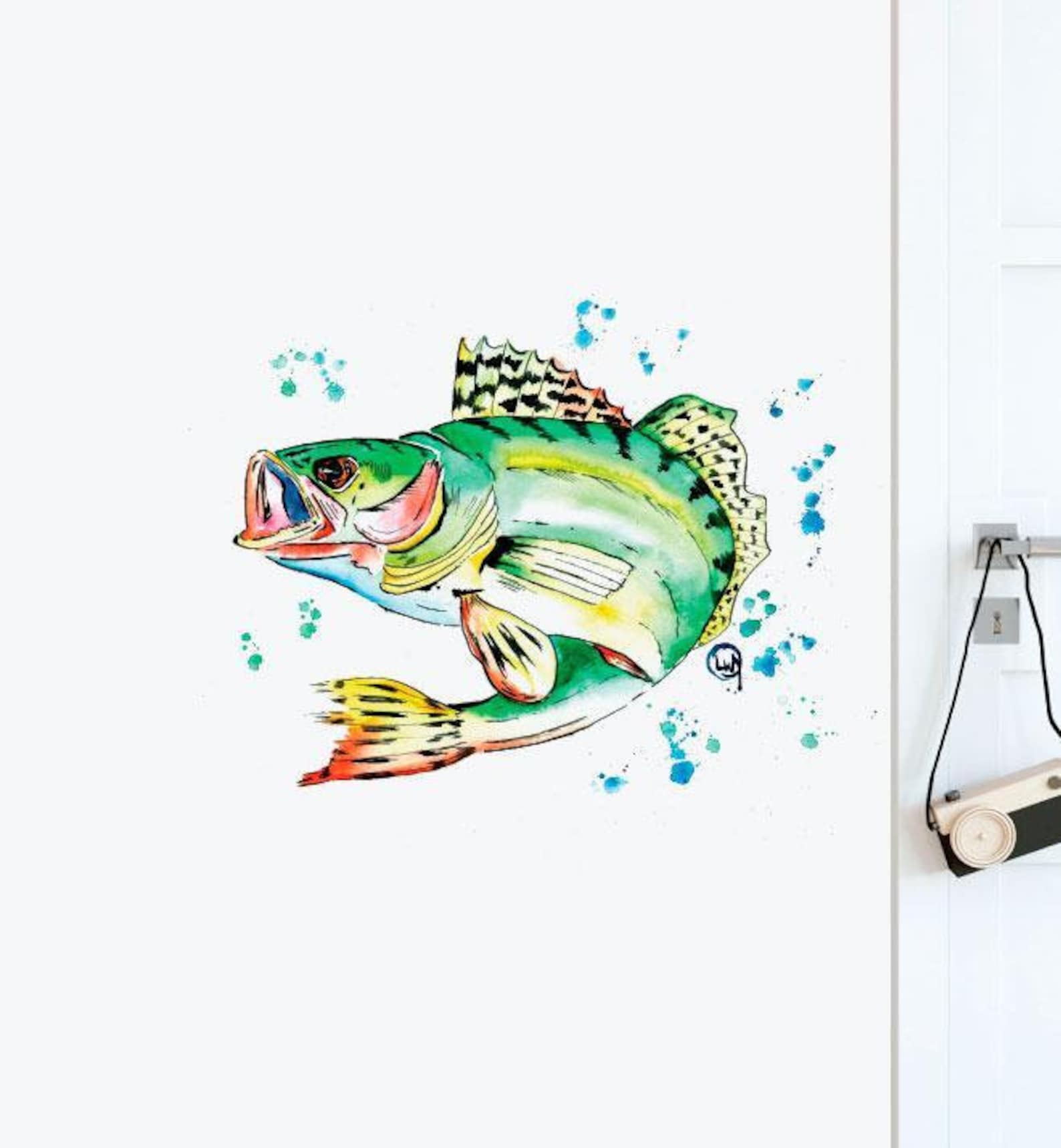 Fish Wall Sticker Decal Illustration Wall Stickers Animals - Etsy