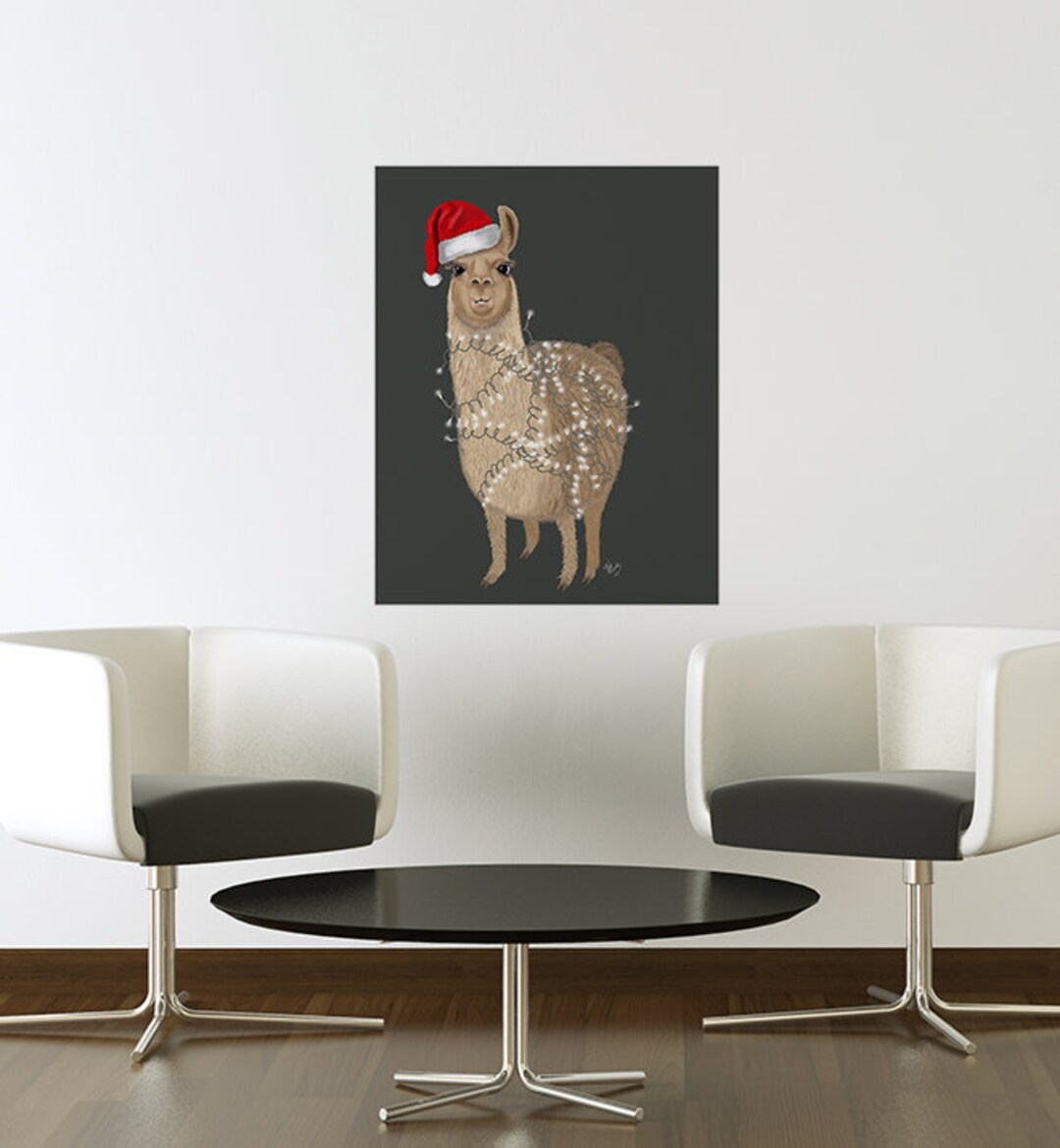Christmas Llama With Lights Wall Sticker Decal | Kids Wall Stickers ...