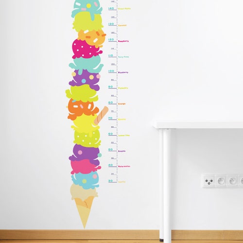 Gelato Height Chart Wall Sticker Decal Educational Wall - Etsy