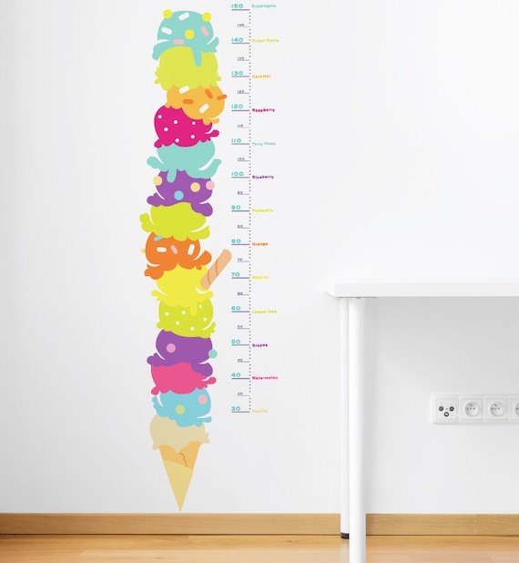 Gelato Height Chart Wall Sticker Decal Educational Wall | Etsy