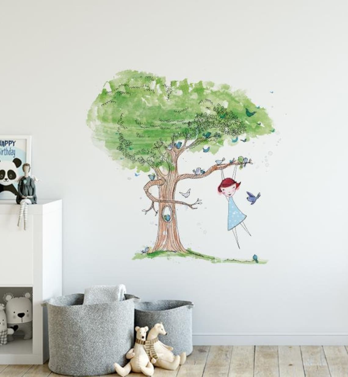 Tree Games Wall Sticker Decal Nursery Wall Stickers Animal | Etsy