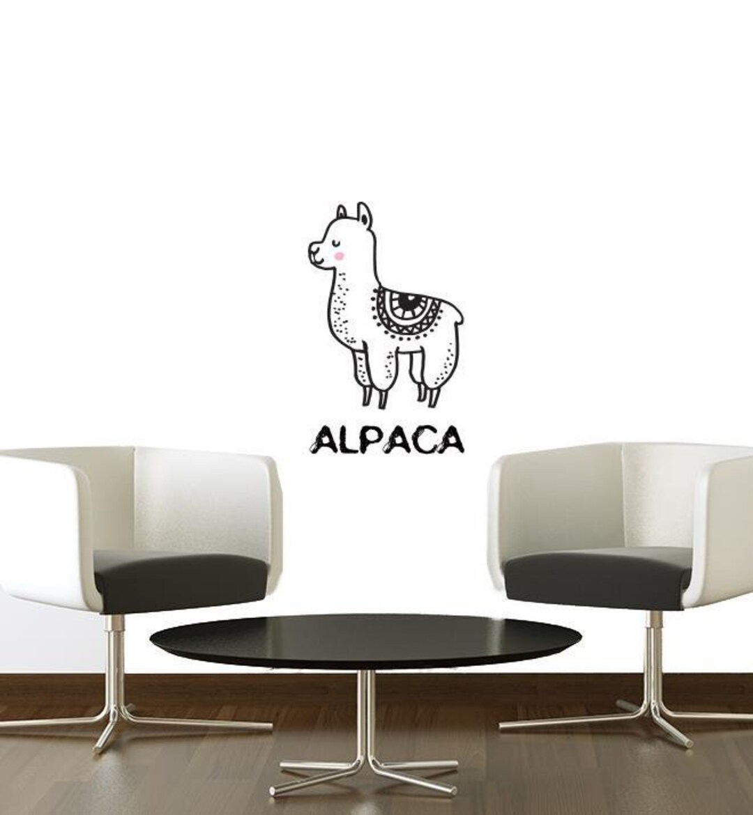 Alpaca Wall Sticker Decal | Kids Wall Stickers, Animals Wall Stickers ...