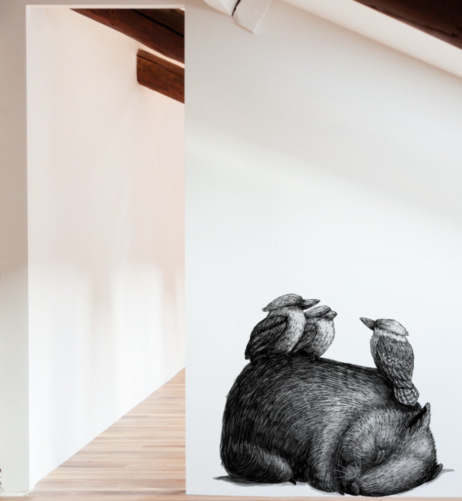 Wombat With 3 Kookas Wall Sticker Decal | Kids Wall Stickers, Animals ...