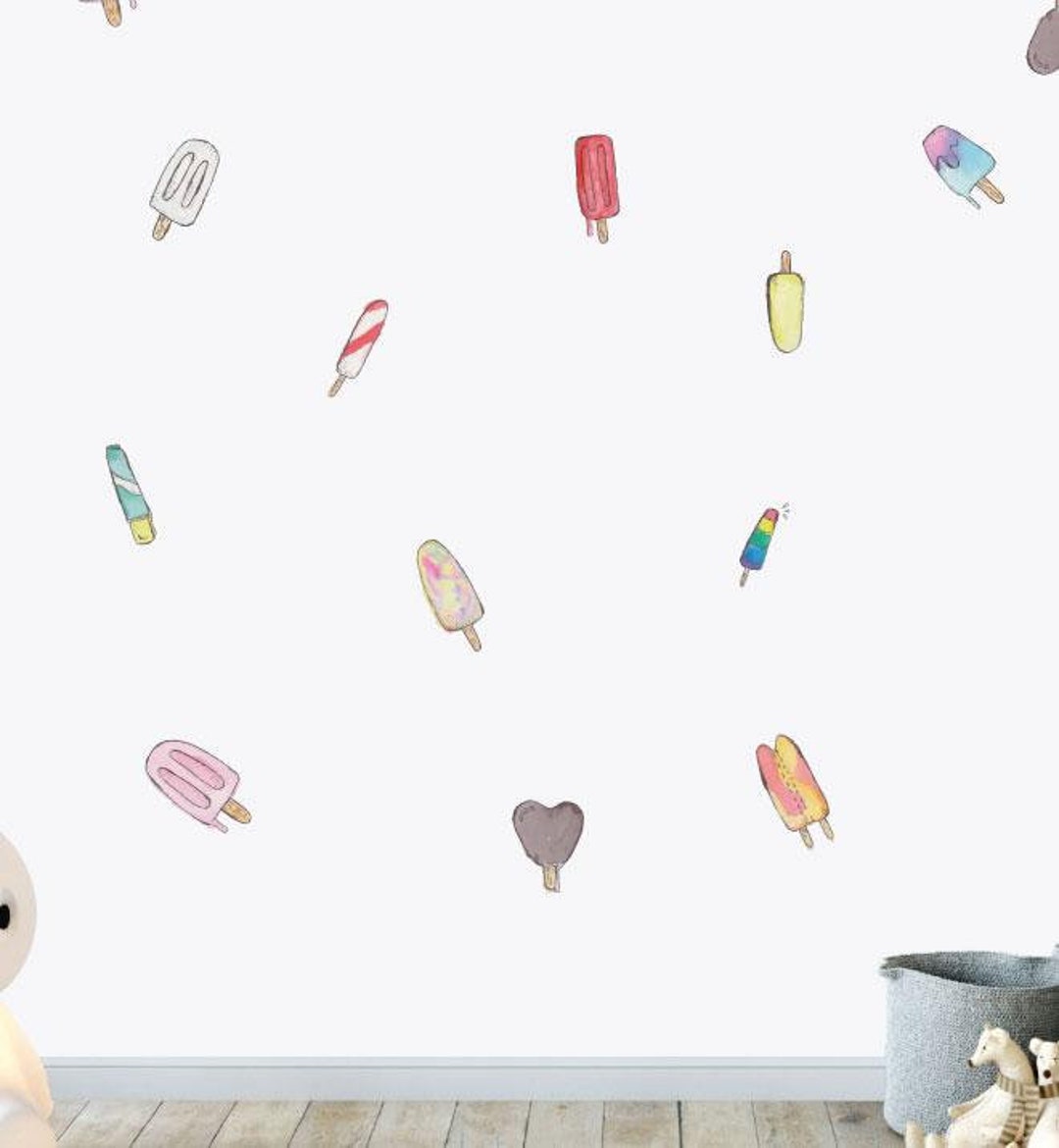 Melting Ice Cream Pattern Pack Wall Sticker Decal | Pattern, Wall Art ...