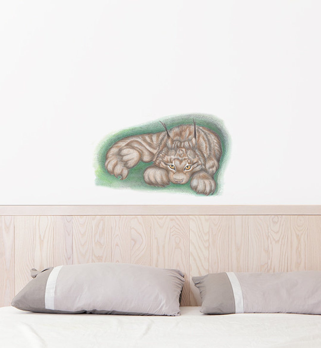Lynx the Big Cat Wall Sticker Decal | Kids Wall Stickers, Animals Wall ...