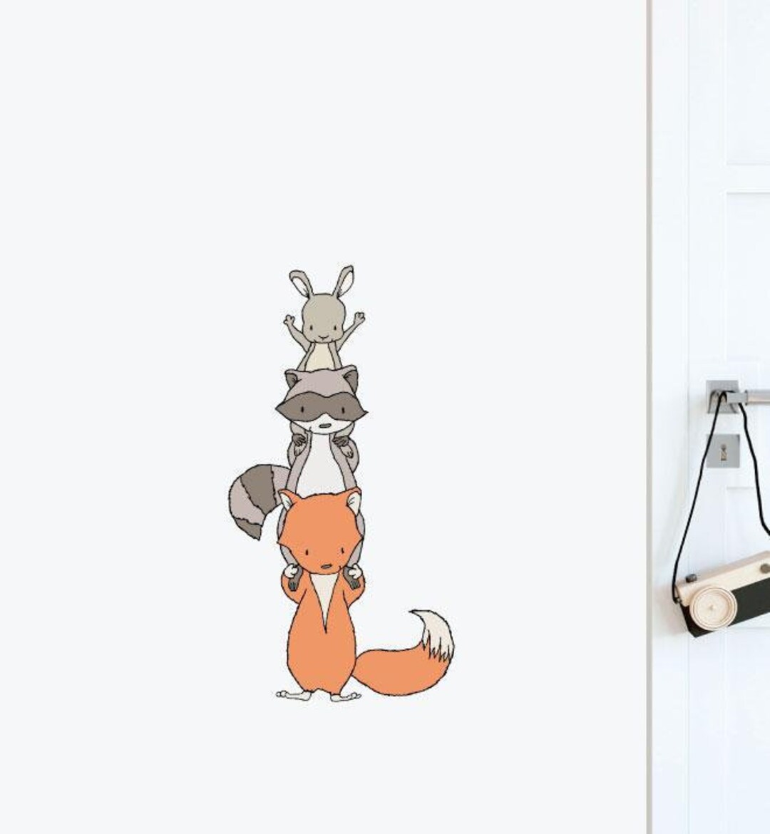 Woodland Animal Stack Wall Sticker Decal | Educational Wall Stickers ...