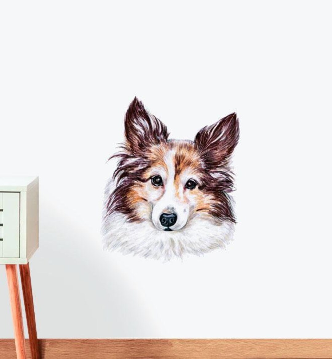 Shetland Sheepdog Dog Wall Sticker Decal | Dogs and Pets Wall Stickers ...