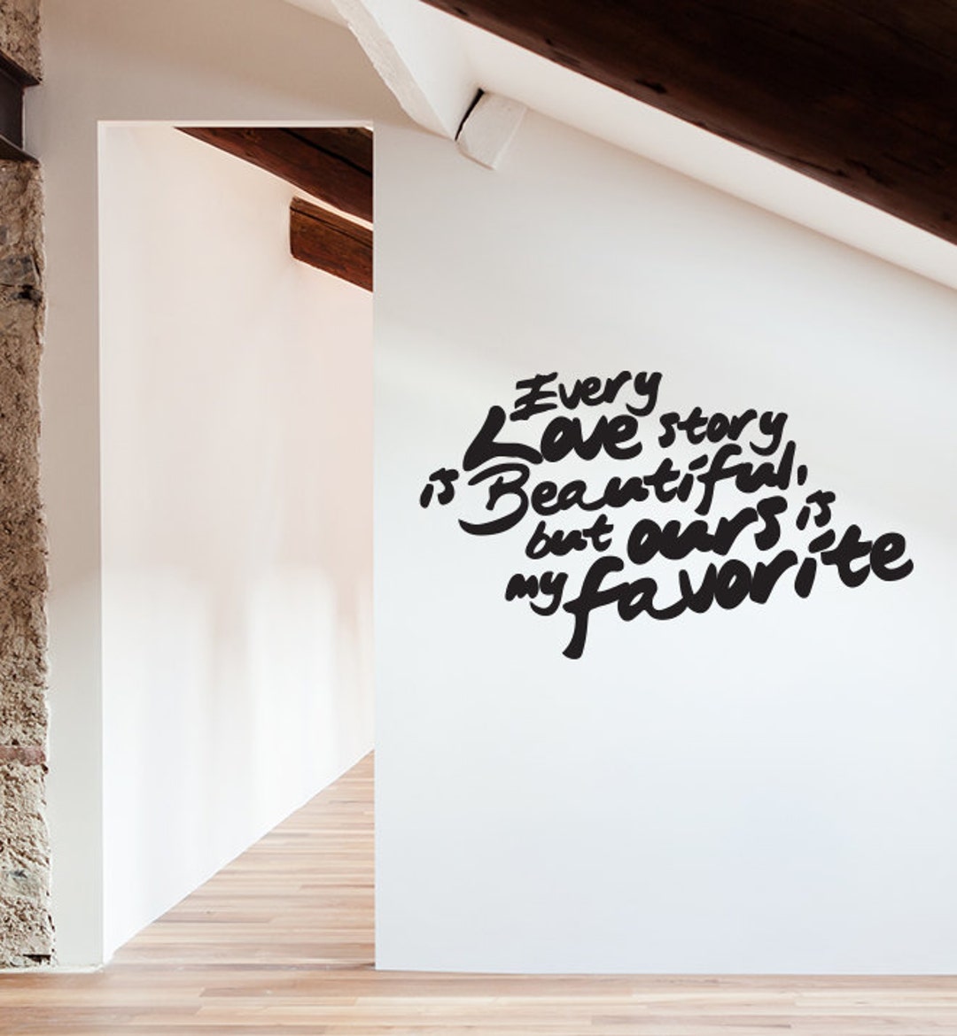 Our Story Wall Sticker Decal | Wall Sticker Quotes, Wall Decals, Words ...