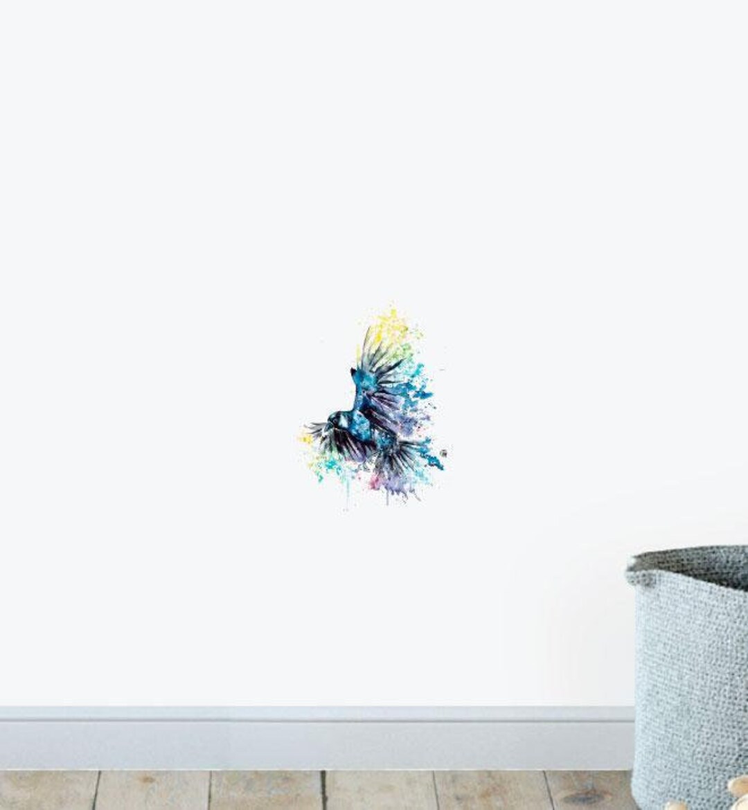 Raven Wall Sticker Decal | Illustration Wall Stickers, Animals Wall ...
