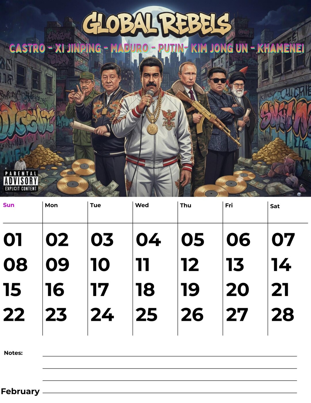 2026 Calendar Global Leader Clones Calendar 8.5 X 11 In - Etsy