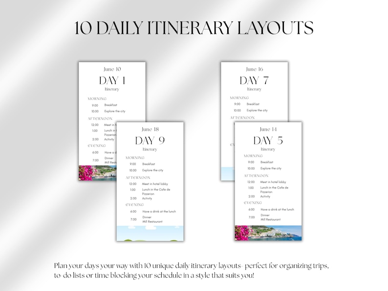 Editable Travel Itinerary Template, Printable Trip Planner, Travel ...