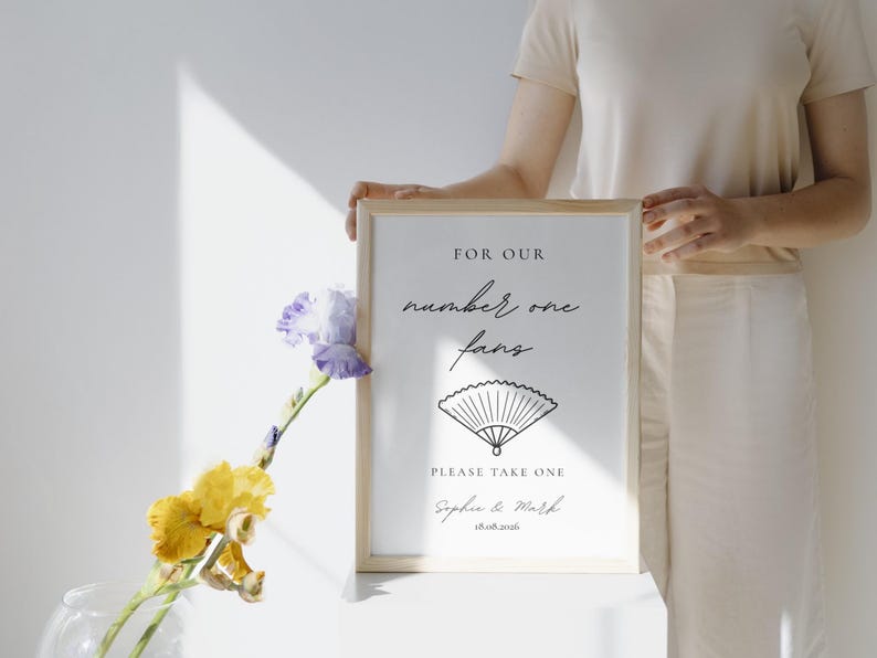 Fans Wedding Sign Template, Minimalist for Our Number One Fans Table ...