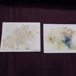 Eco Printed Cards - Etsy