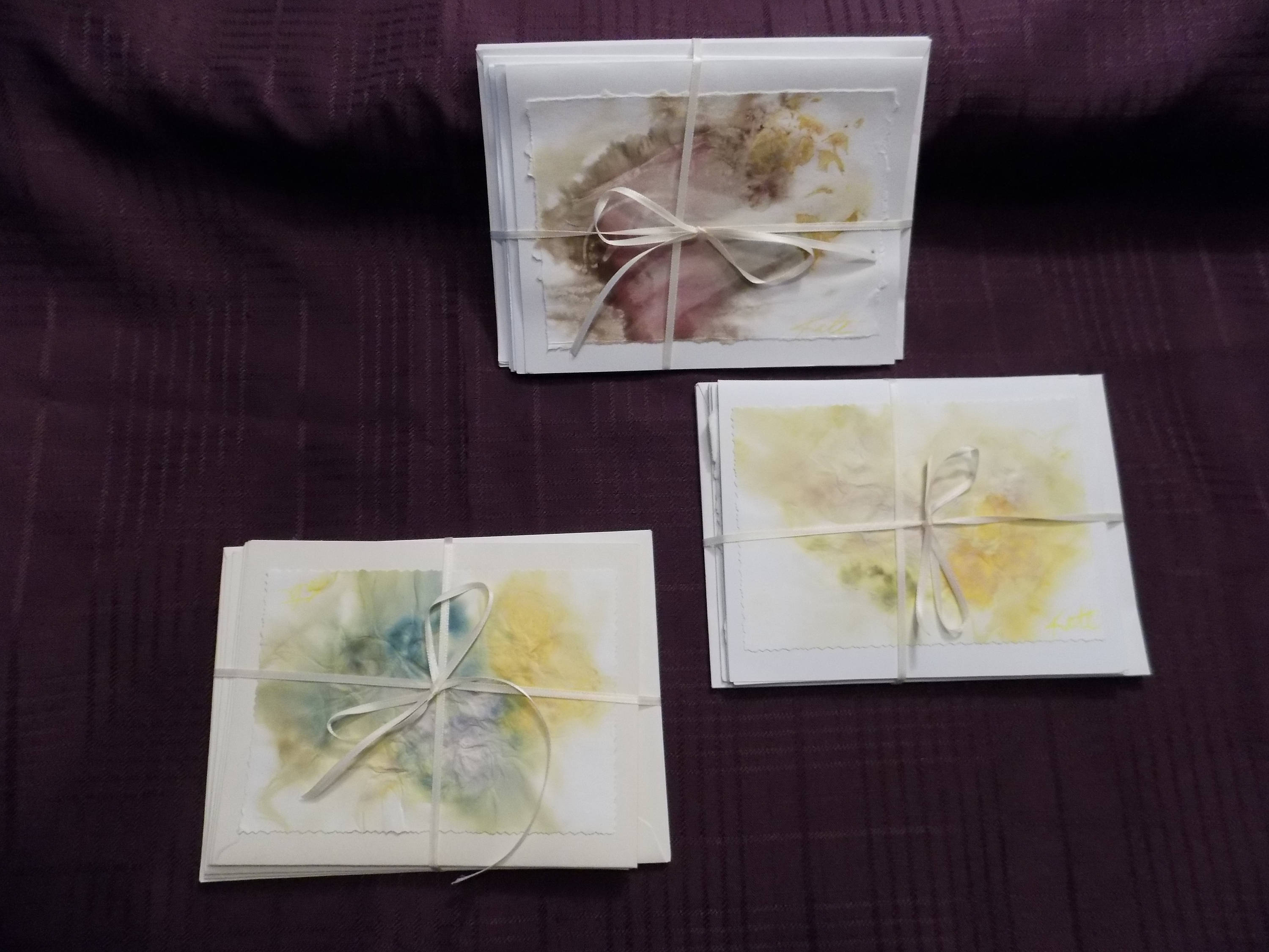Eco Printed Cards - Etsy