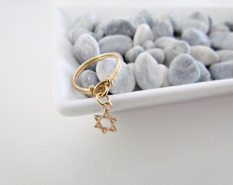 Dangle charm ring | Etsy