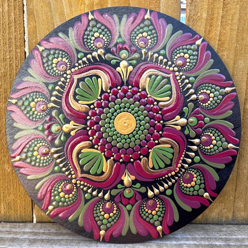 Mandala Dot Round Magnets - Etsy