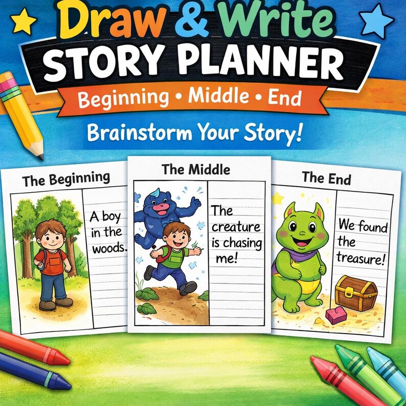 Draw & Write Story Planner | Kids Creative Writing Printable ...