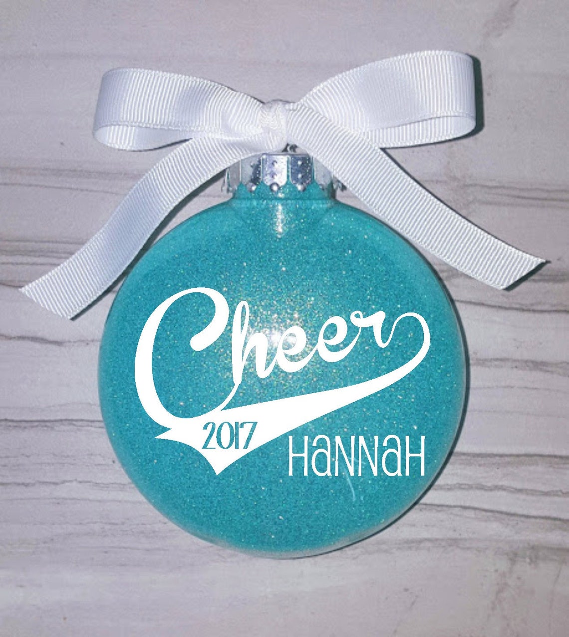Cheerleader Christmas Ornament Cheer Ornament with Name and | Etsy