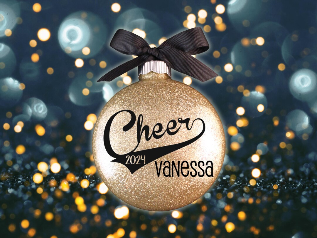 Cheerleader Christmas Ornament, Cheer Ornament With Name and Year - Etsy