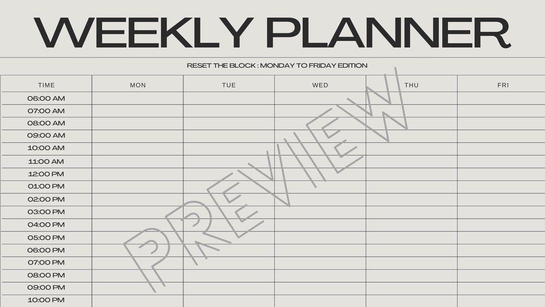 Weekly Planners: Monday to Friday - Etsy