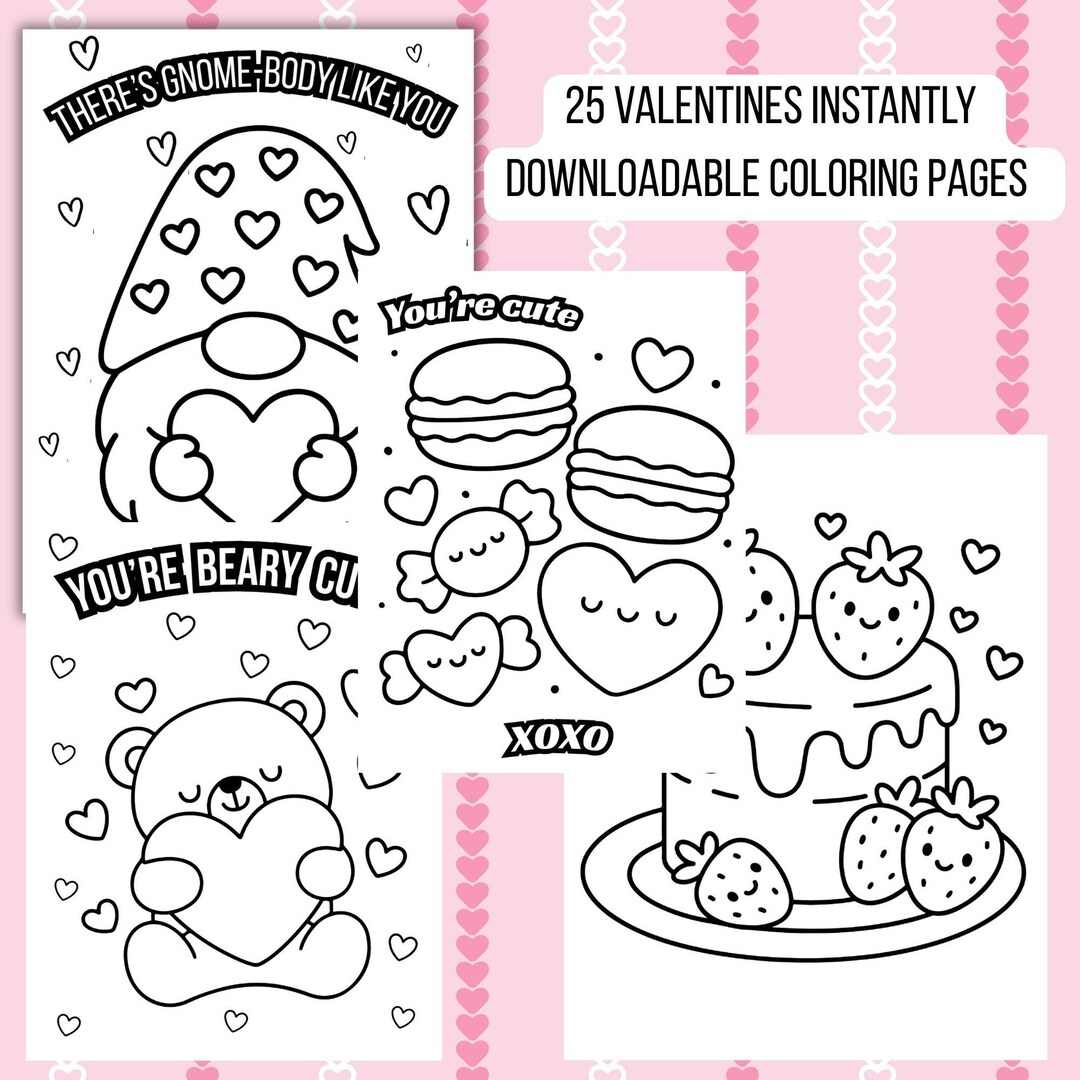 Valentines Day Themed Coloring Pages | Teacher | Class Valentines Day ...