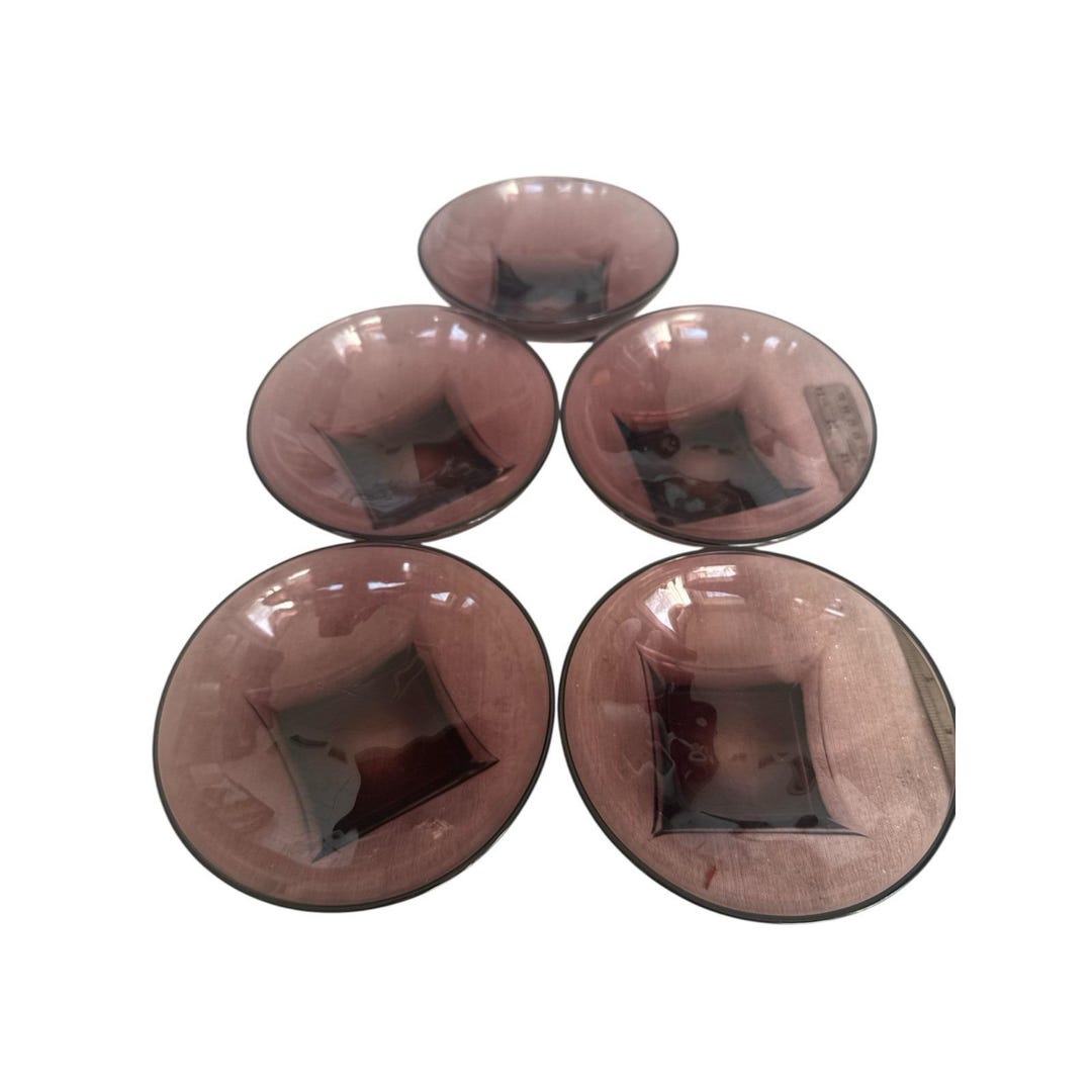 Vintage Hazel Atlas Moroccan Amethyst Oval Glass Bowl Colony Pattern ...