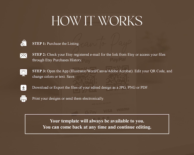 Minimalist Scan to Pay Template, QR Code Sign for Small Businesses ...