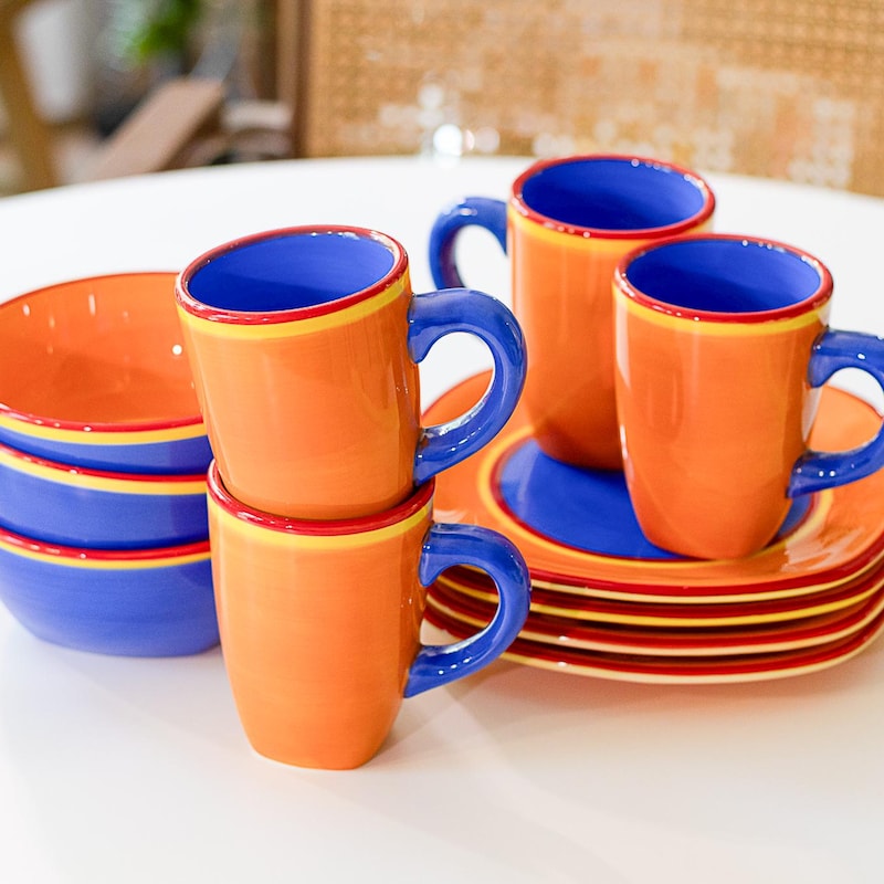 Bright Ceramic Dinnerware - Etsy