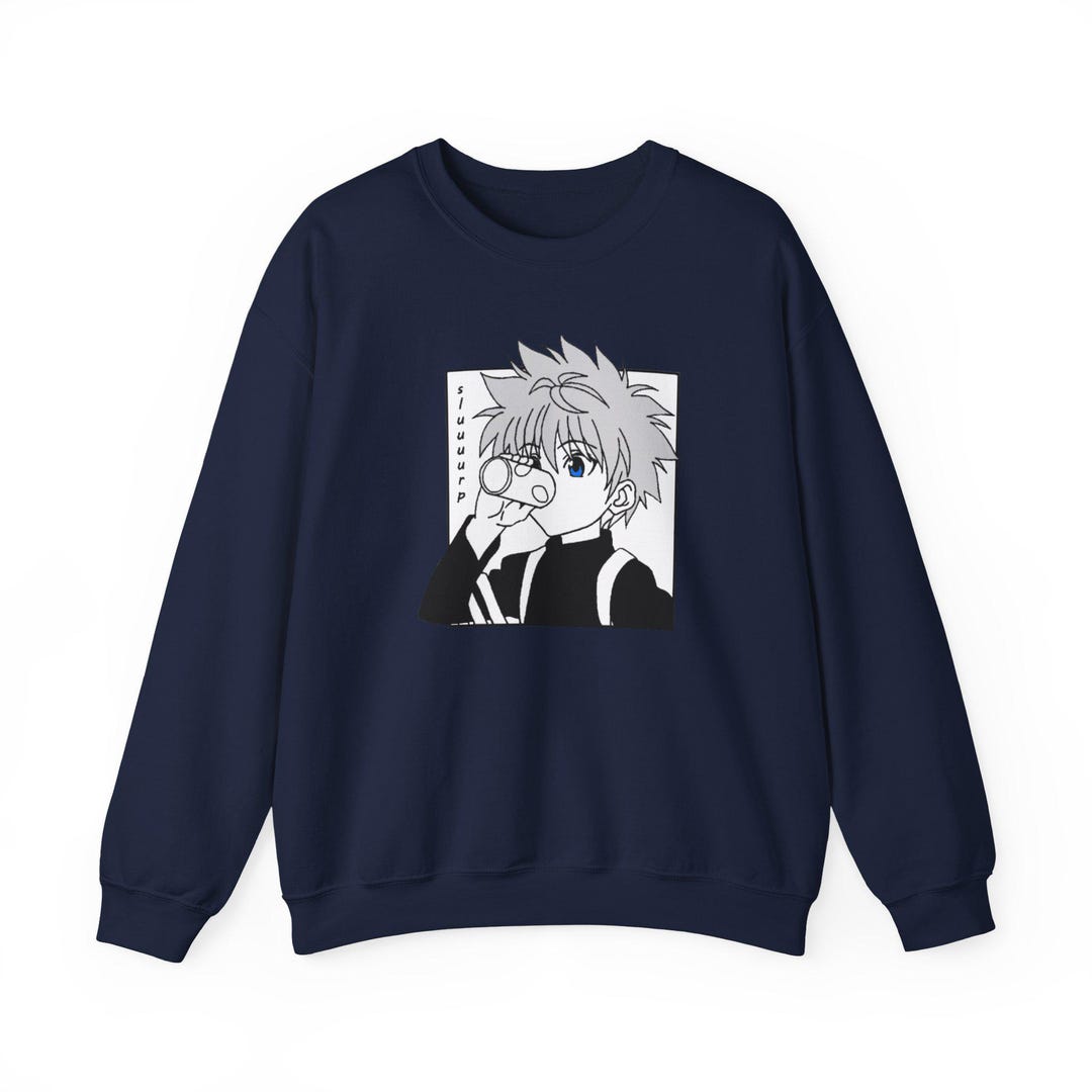 Hunter X Hunter Killua Zoldyck Sweatshirt, Minimalist Anime Crewneck ...