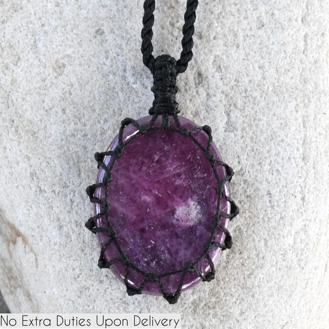 Natural Ruby Jewelry for Men / Women, Passion & Love Stone Pendant, Leo ...
