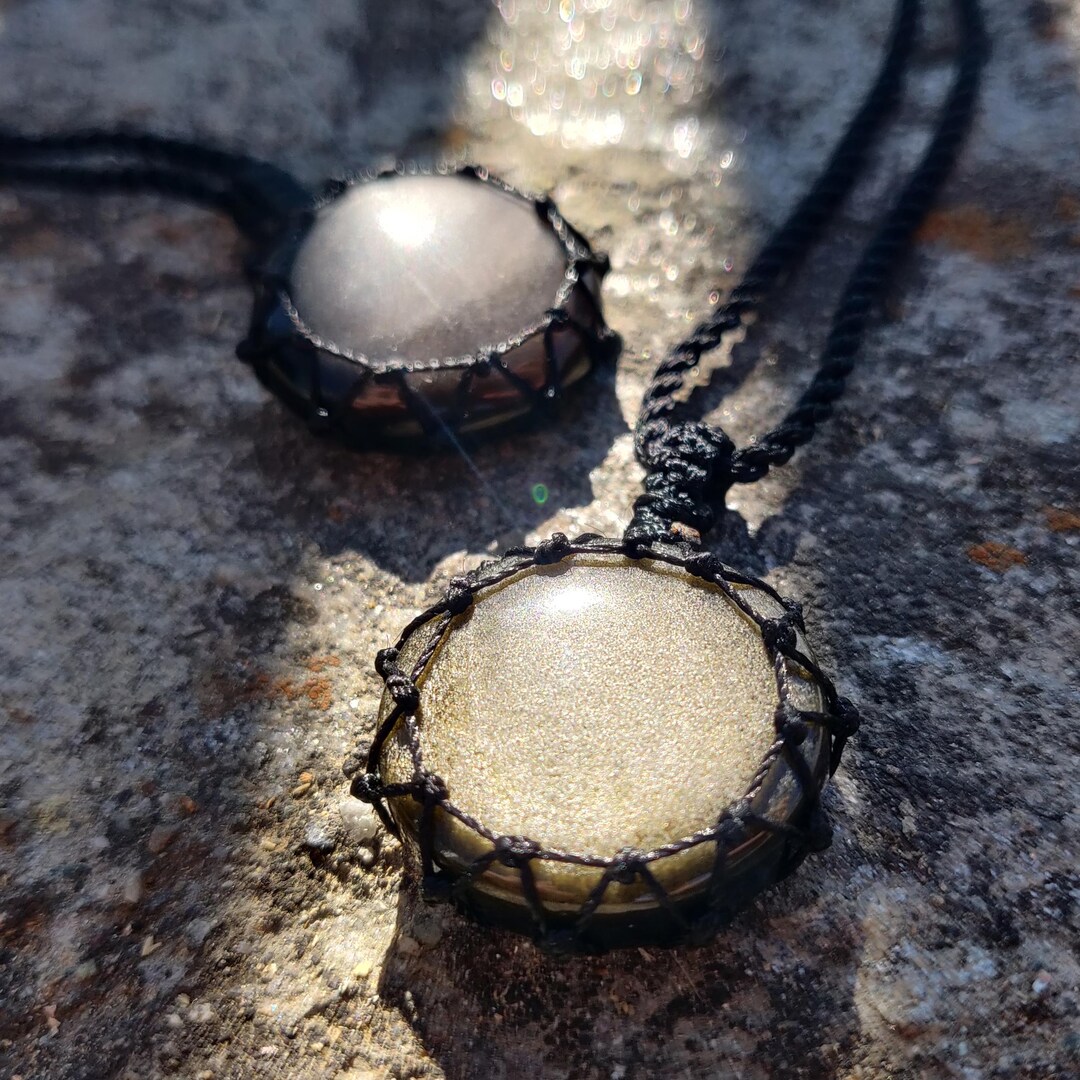 Obsidian Couple Jewelry Sun and Moon Matching Necklaces for Girlfriend ...