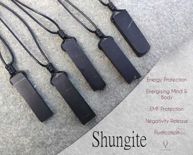 Shungite Necklace Men's Pendant EMF Protection Jewelry - Etsy