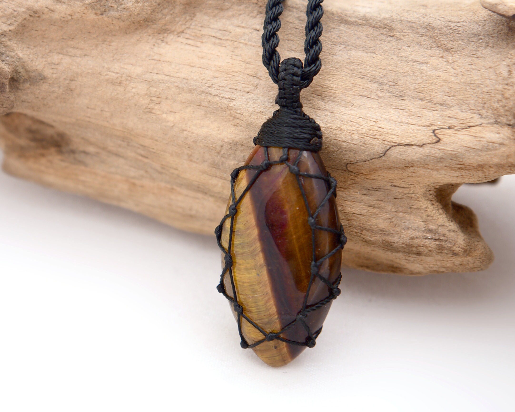 Tiger's Eye Necklace Protection Necklace for Men | Etsy