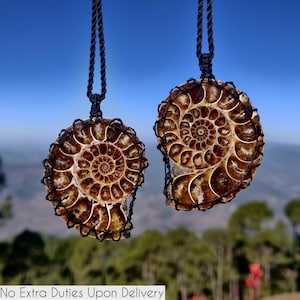 Couple Gifts Ammonite Pendants, Matching Necklaces for Couples, Nature ...