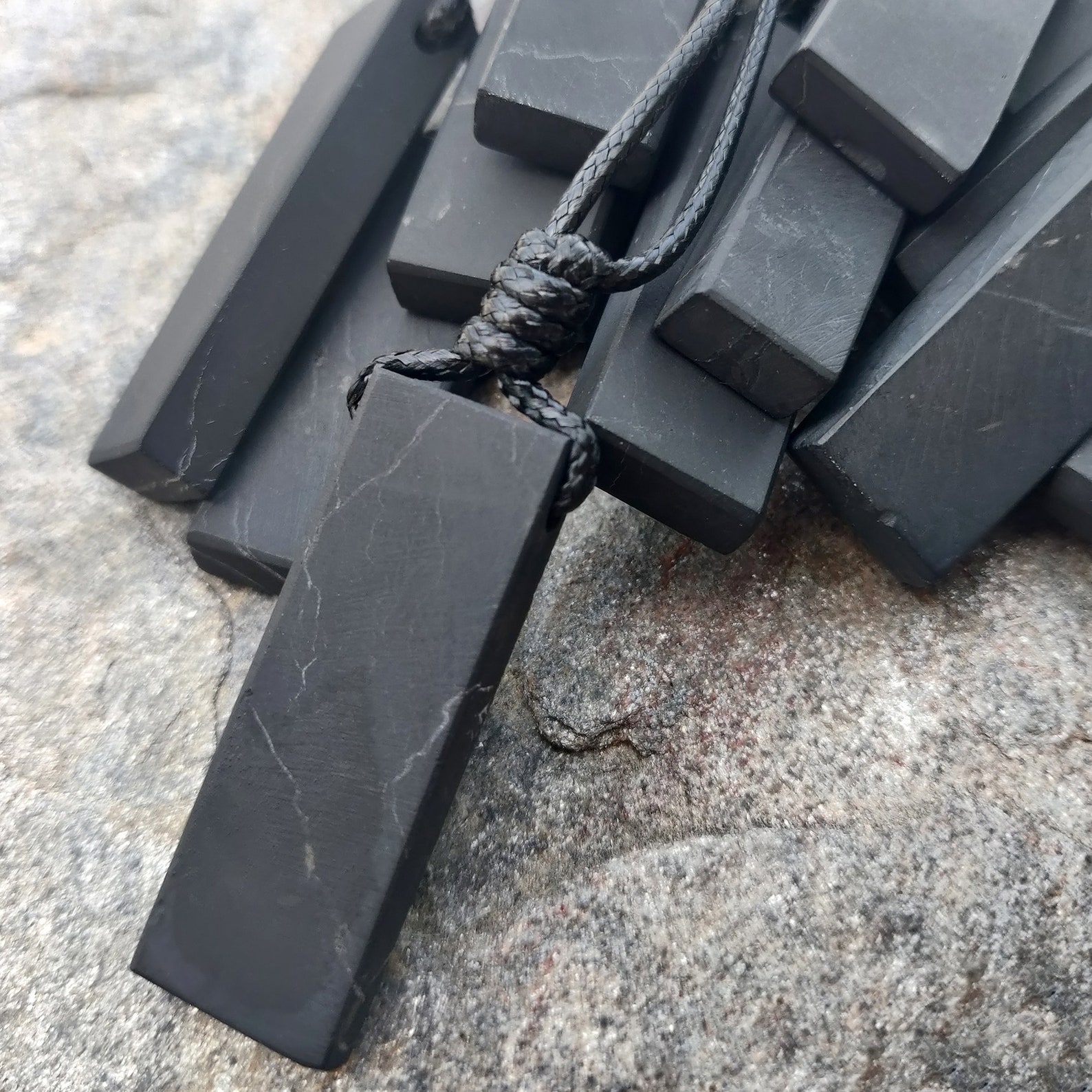 Shungite Necklace, Men's Pendant, EMF Protection Jewelry for Him ...