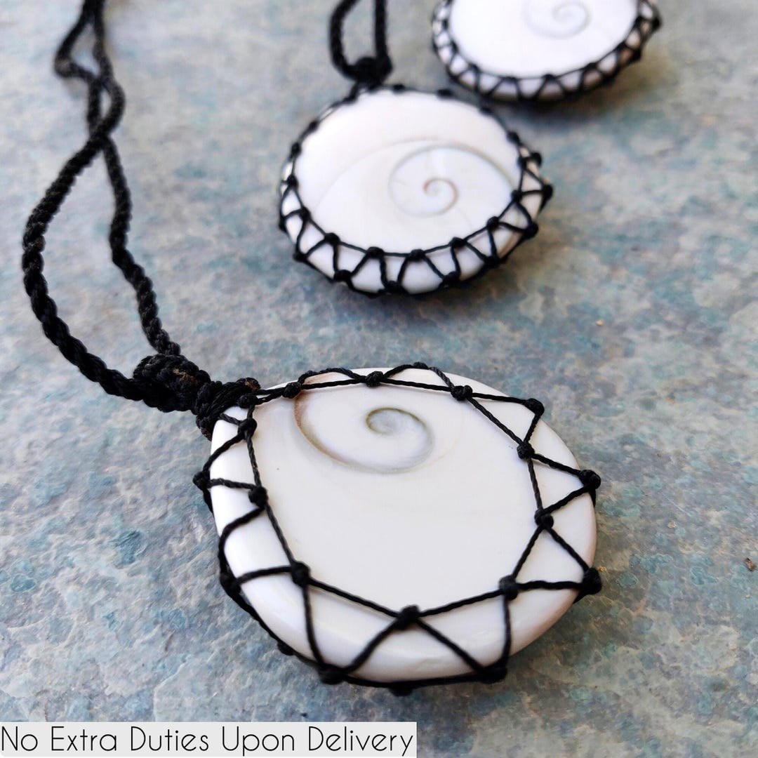 Sacred Geometry Spiral Shell Necklace, Beach Jewelry, Real Seashell ...