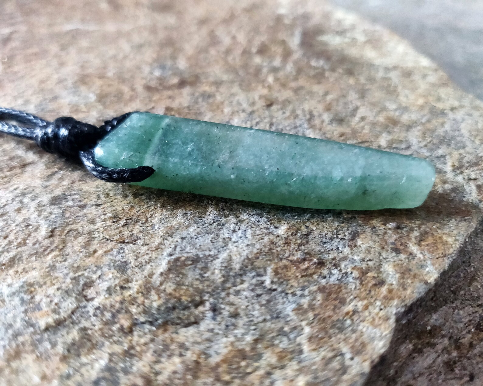Green Aventurine Pendant EMF Protection Necklace Spiritual | Etsy