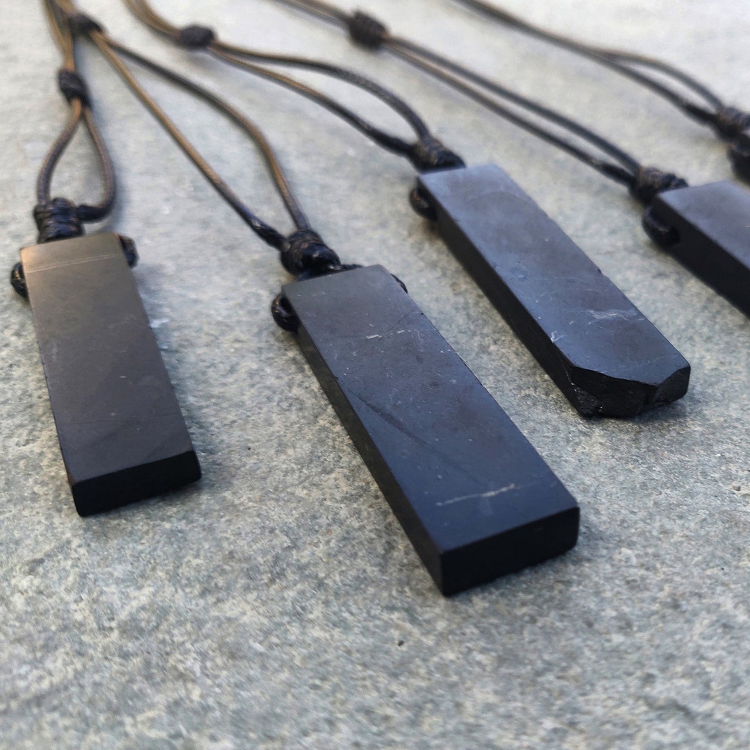 Shungite Necklace, Men's Pendant, EMF Protection Jewelry for Him ...