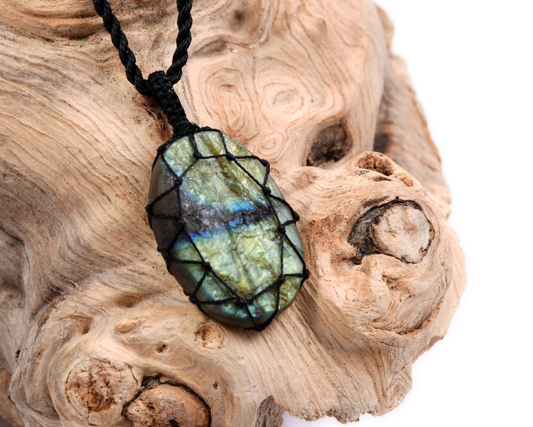 Labradorite Pendant Rough Crystal Jewelry for Women Raw | Etsy