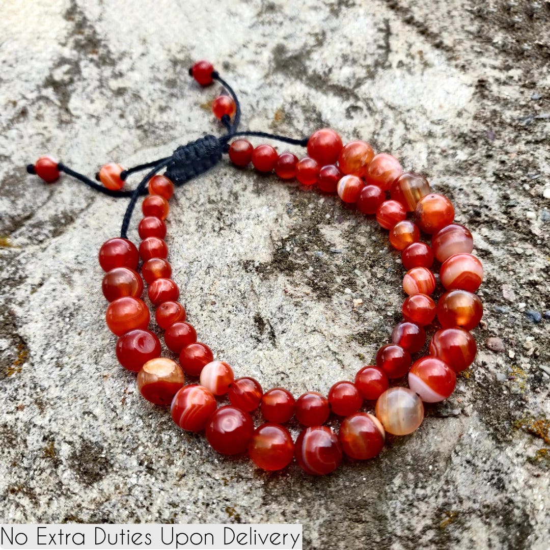 Adjustable Carnelian Bracelet for Women/ Men, Spiritual Jewelry for ...