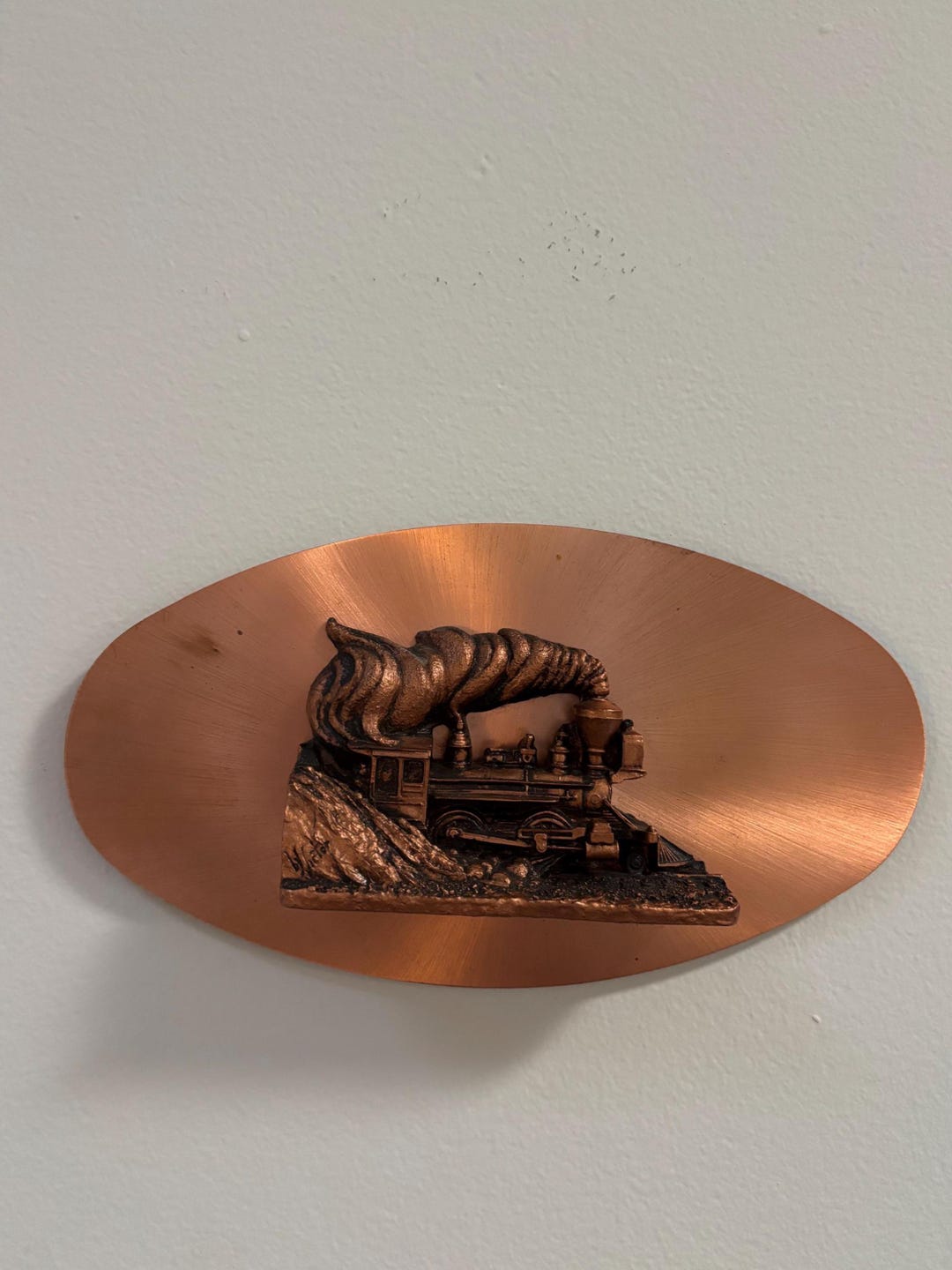Vintage Copper Steam Train Wall Hanging | Southern Decor - Etsy