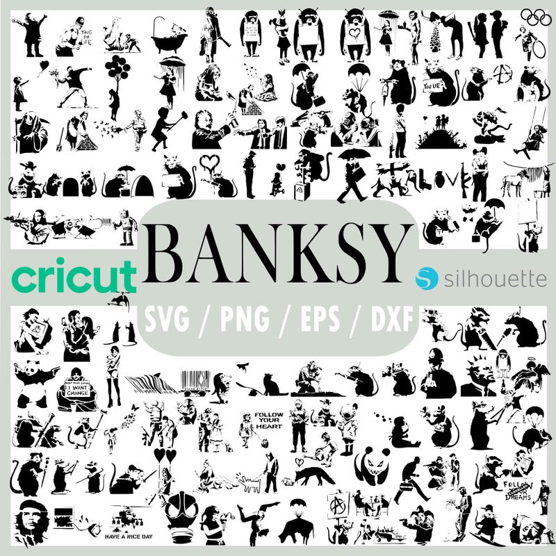 Banksy Stencil for Cricut - Etsy